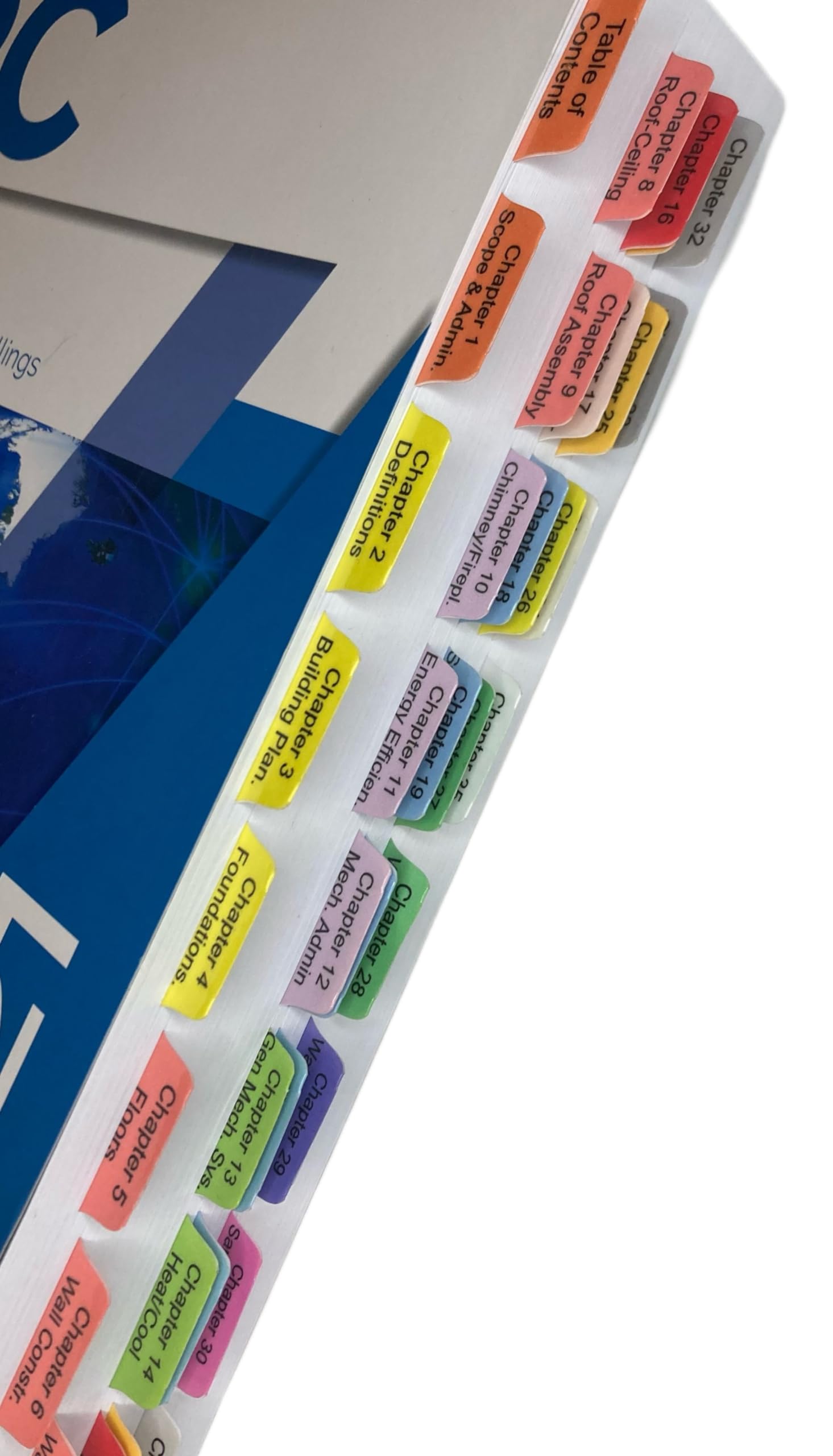 Book Tabs for The International Residential Code 2021. Laminated, Color ...