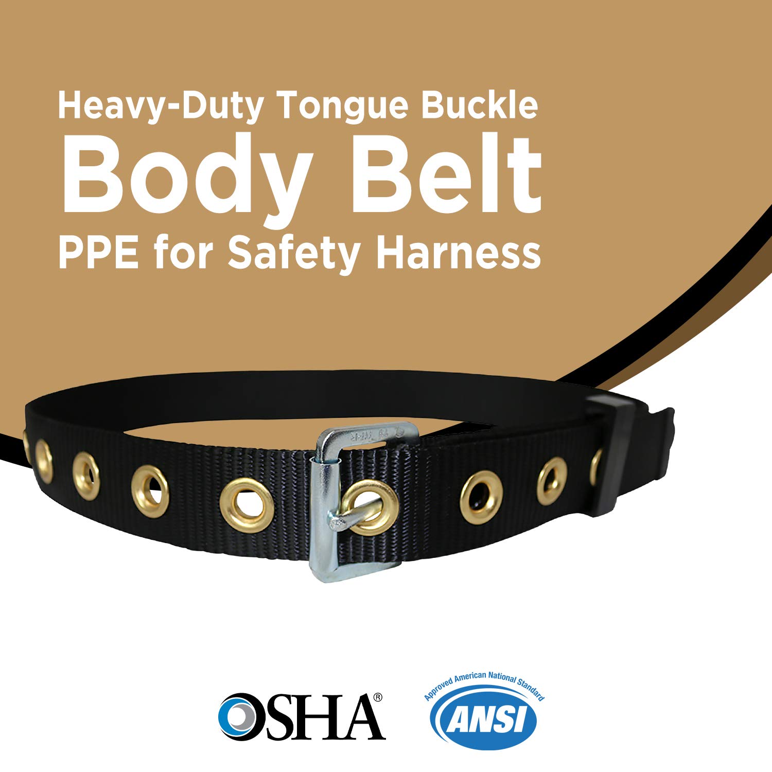 Mua AFP Heavy-Duty Tongue Buckle Body Belt, PPE for Safety Harness ...