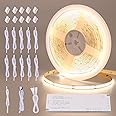 Amazon.com: BENLUN 12V COB LED Under Cabinet Strip Lighting Kit 32.8ft ...