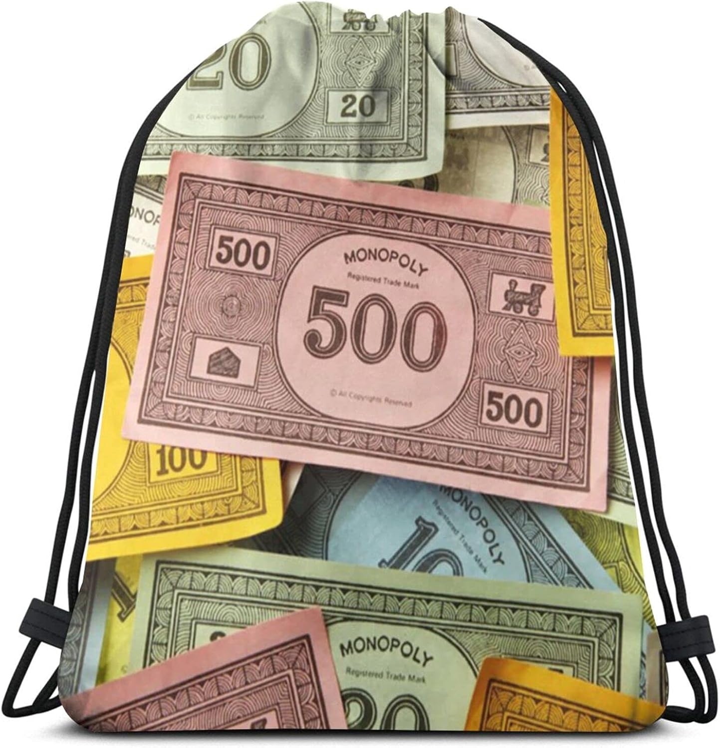 Vintage Monopoly Money Home Bags Gym BagSport Drawstring Backpack Bag ...
