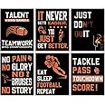 Amazon.com: MINI ZOZI Football Poster Wall Decor Art Prints 11x14 6PCS ...