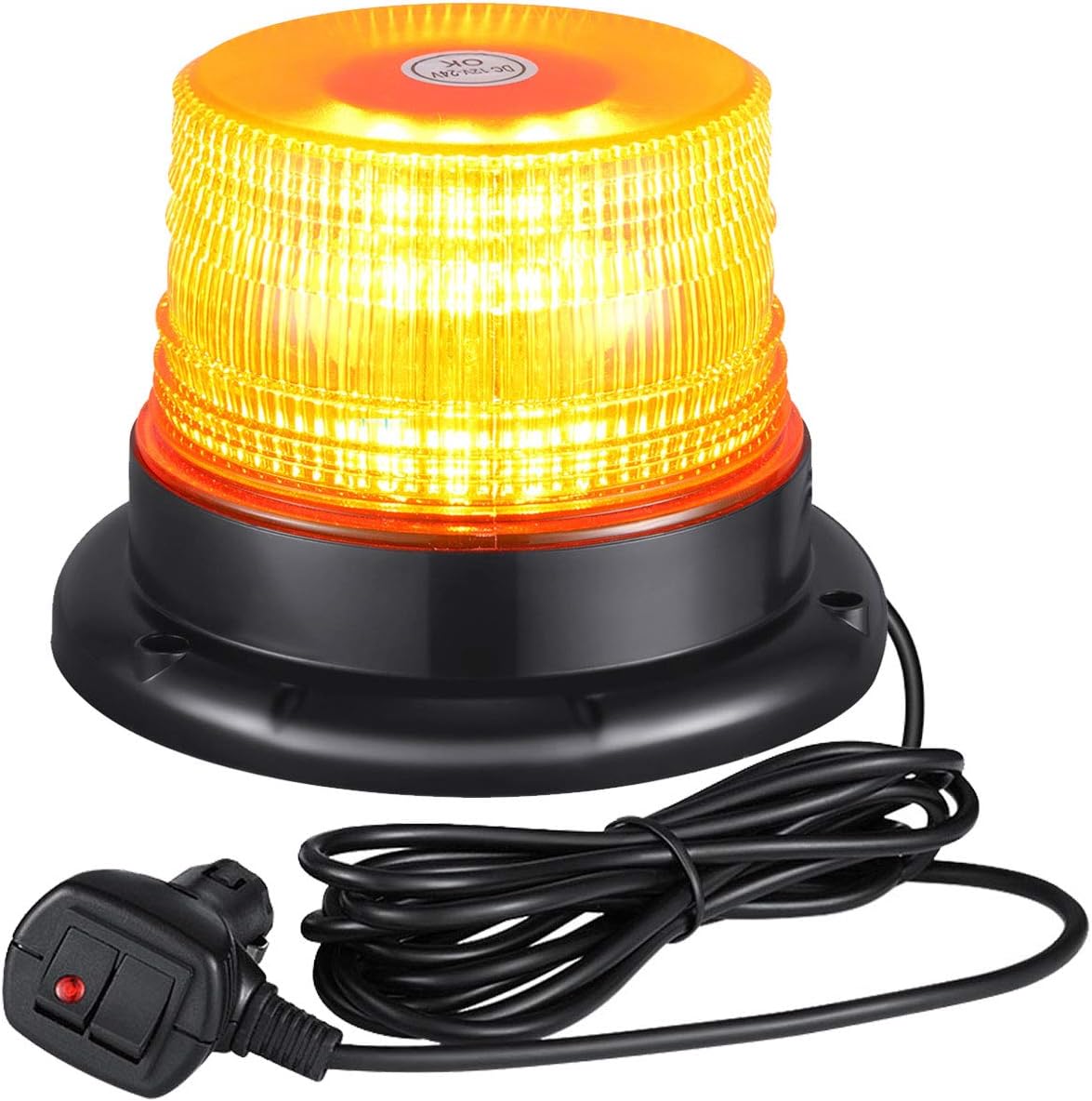 12V 24V Magnetic Led Flashing Warning Amber Strobe Beacon Lights for ...