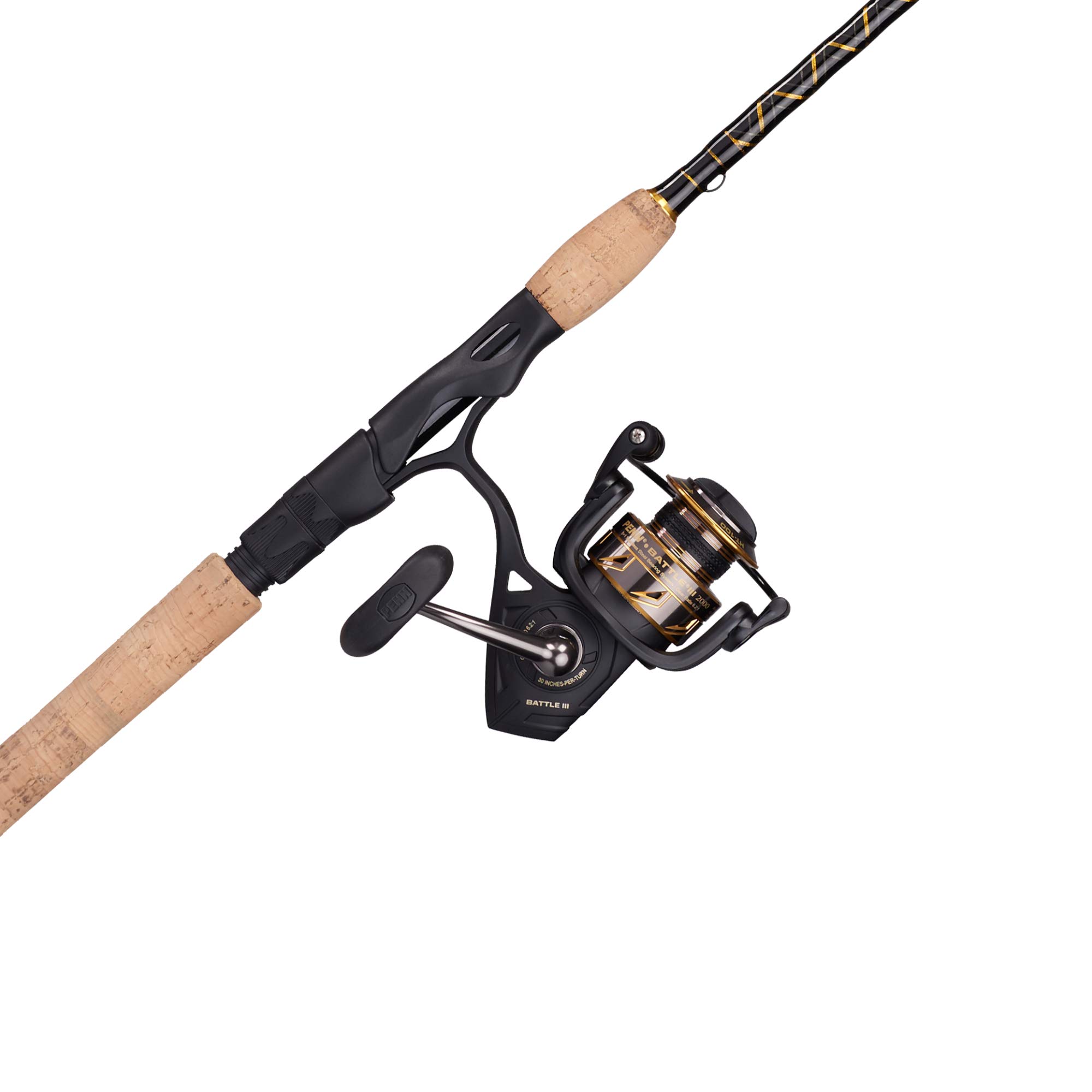 PENN 7’ Battle III Fishing Rod and Reel Spinning Combo, 7’, 1 Graphite ...