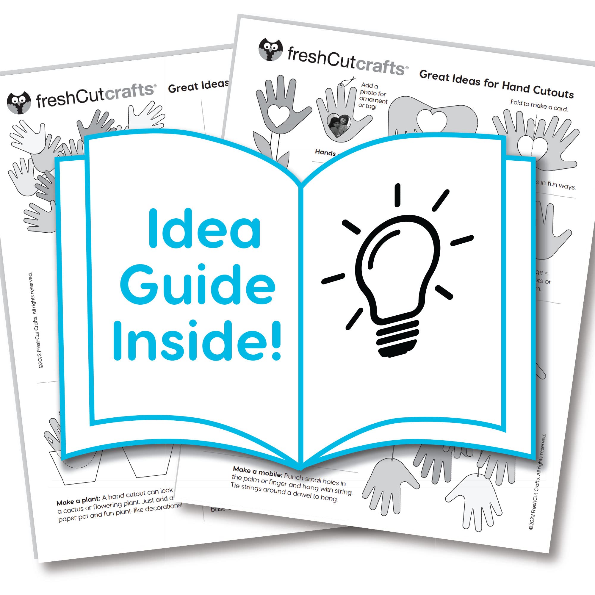 Mua 48 Piece Handprint Primary Cutouts with IDEA Guide, US Made 2-Sided ...