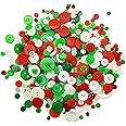 Amazon.com: Alfykym 600-700Pcs Mixed Red White Green Buttons for Crafts Bulk Assorted Size Red ...