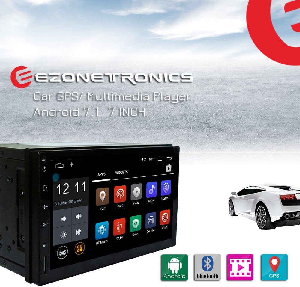 EZoneTronics Android Quad Core 7.1 Car Radio Stereo 7: Amazon.co.uk ...