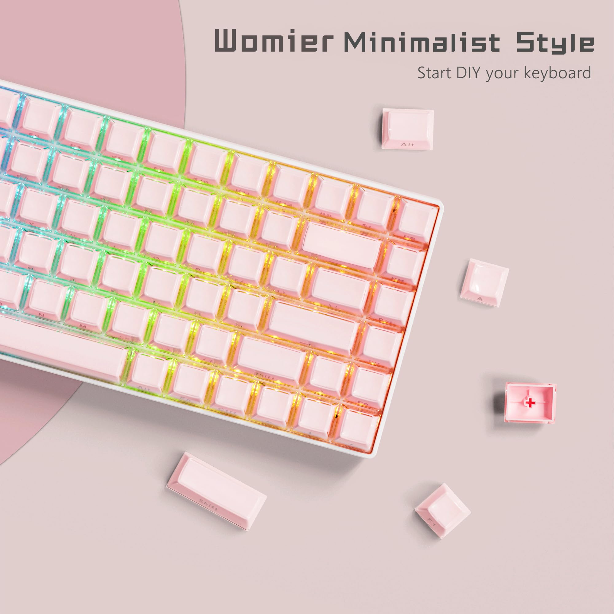 Mua Womier Keycaps - Crystal Jelly Keycaps, Side Printed Keycaps ...