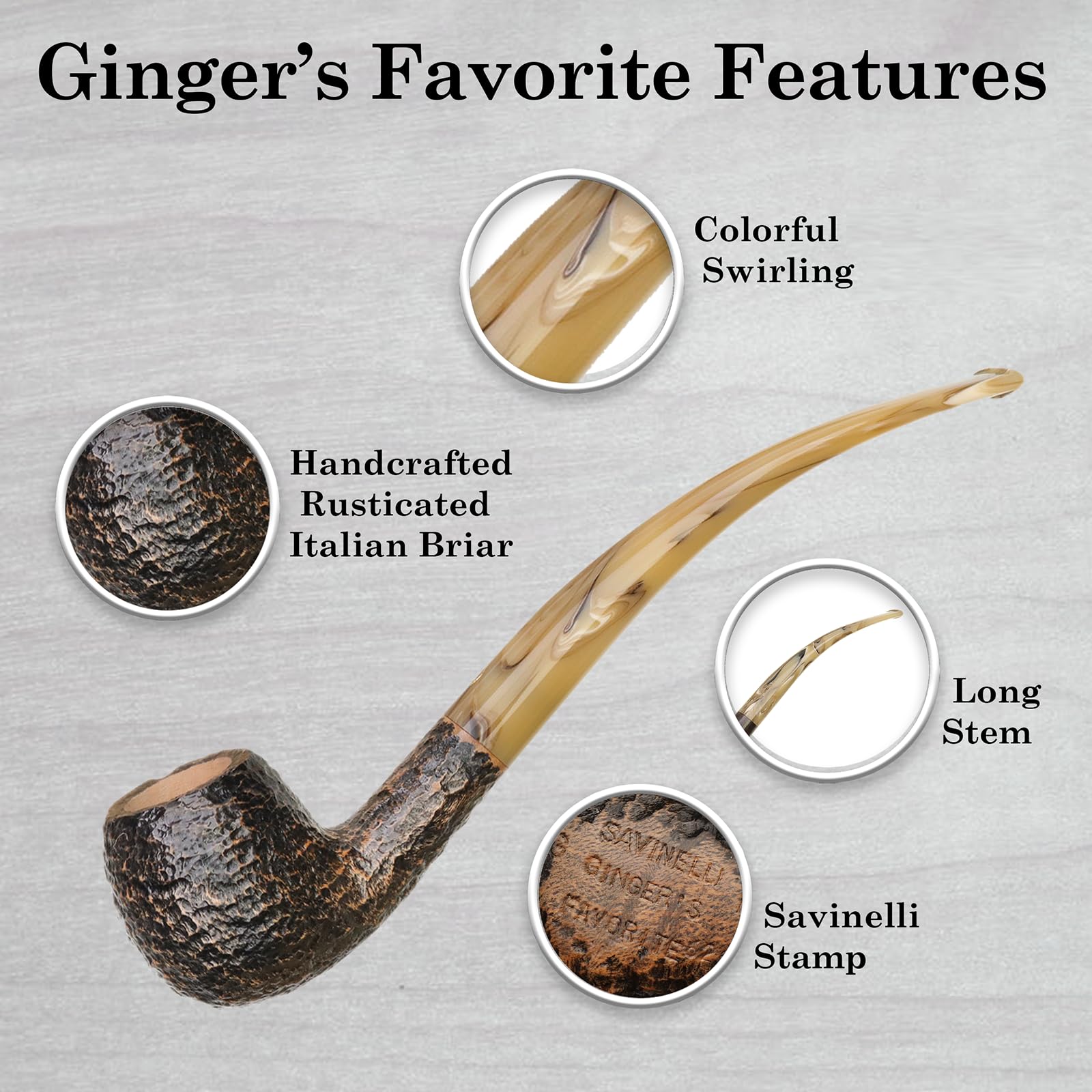 Mua Savinelli Ginger’s Series, Classy Italian Briar Wood Pipe ...