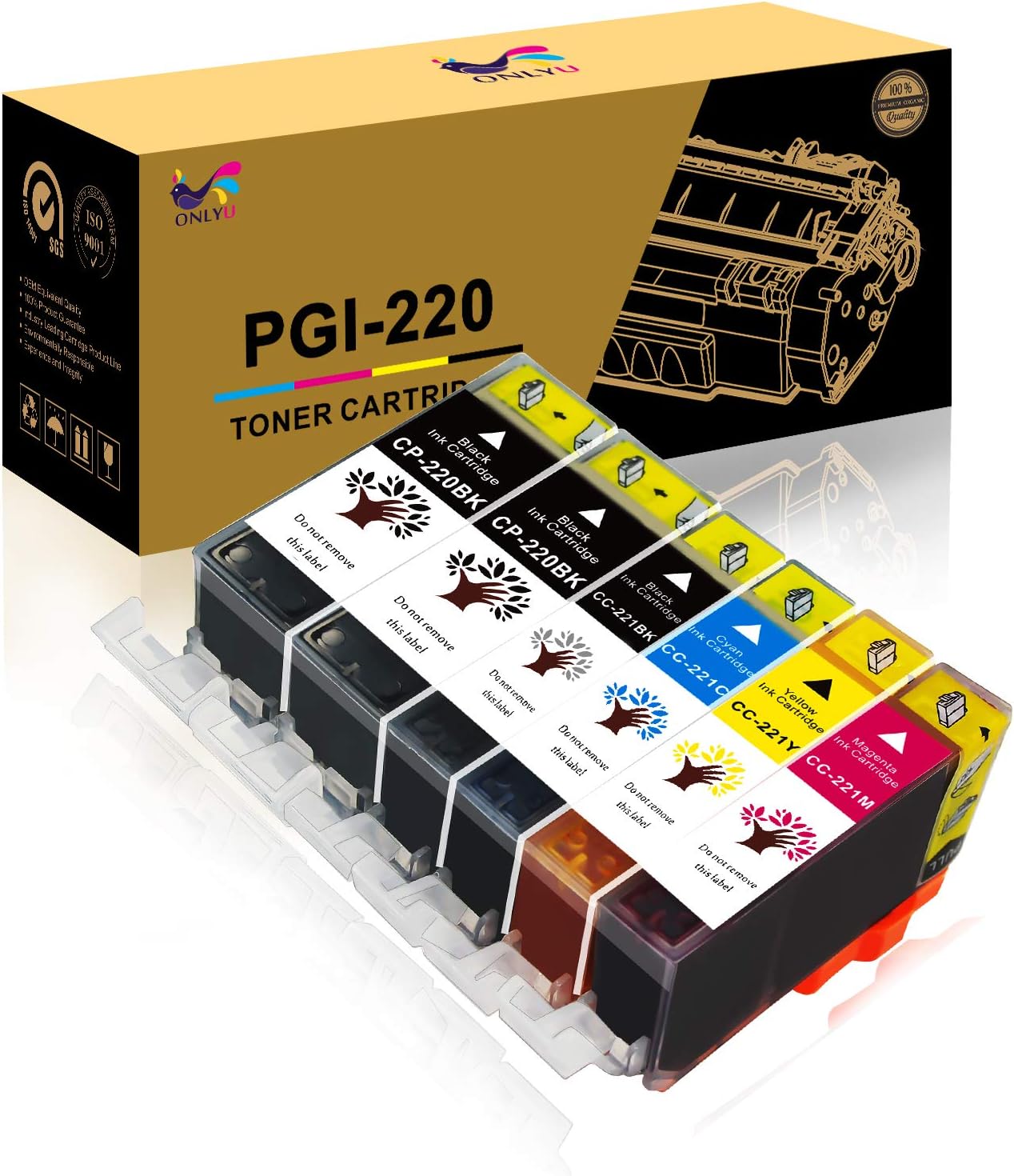 Amazon.com: ONLYU Ink Cartridges, PGI-220 CLI-221 High Yield Compatible ...