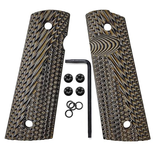 Cool Hand 1911 G10 Grips, Full Size (Government/Commander), Black ...