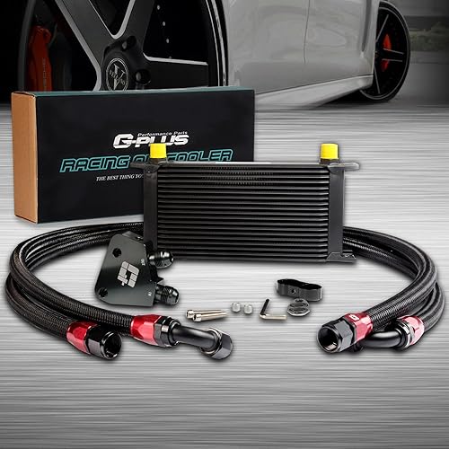 G-PLUS 19 Row GM Aluminum Engine Transmission Oil Cooler Kit + Oil ...