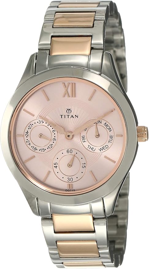 Titan Analog Rose Gold Dial Women's Watch-2570KM01: Amazon.ca: Watches