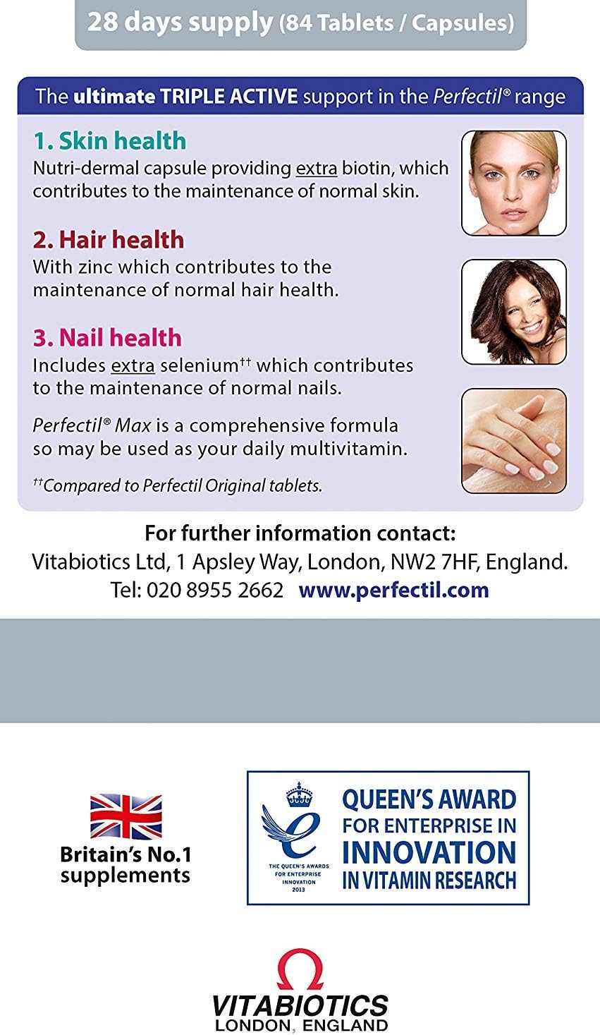 (2 PACK) – Vitabiotics Perfectil Max Tablets & Capsules | 56+28+s | 2 PACK – SUPER SAVER – SAVE ...
