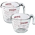 Amazon.com: Pyrex Prepware 2-Piece Glass Measuring Set, 1 and 2-Cup, 2 Pack, Clear: Home & Kitchen