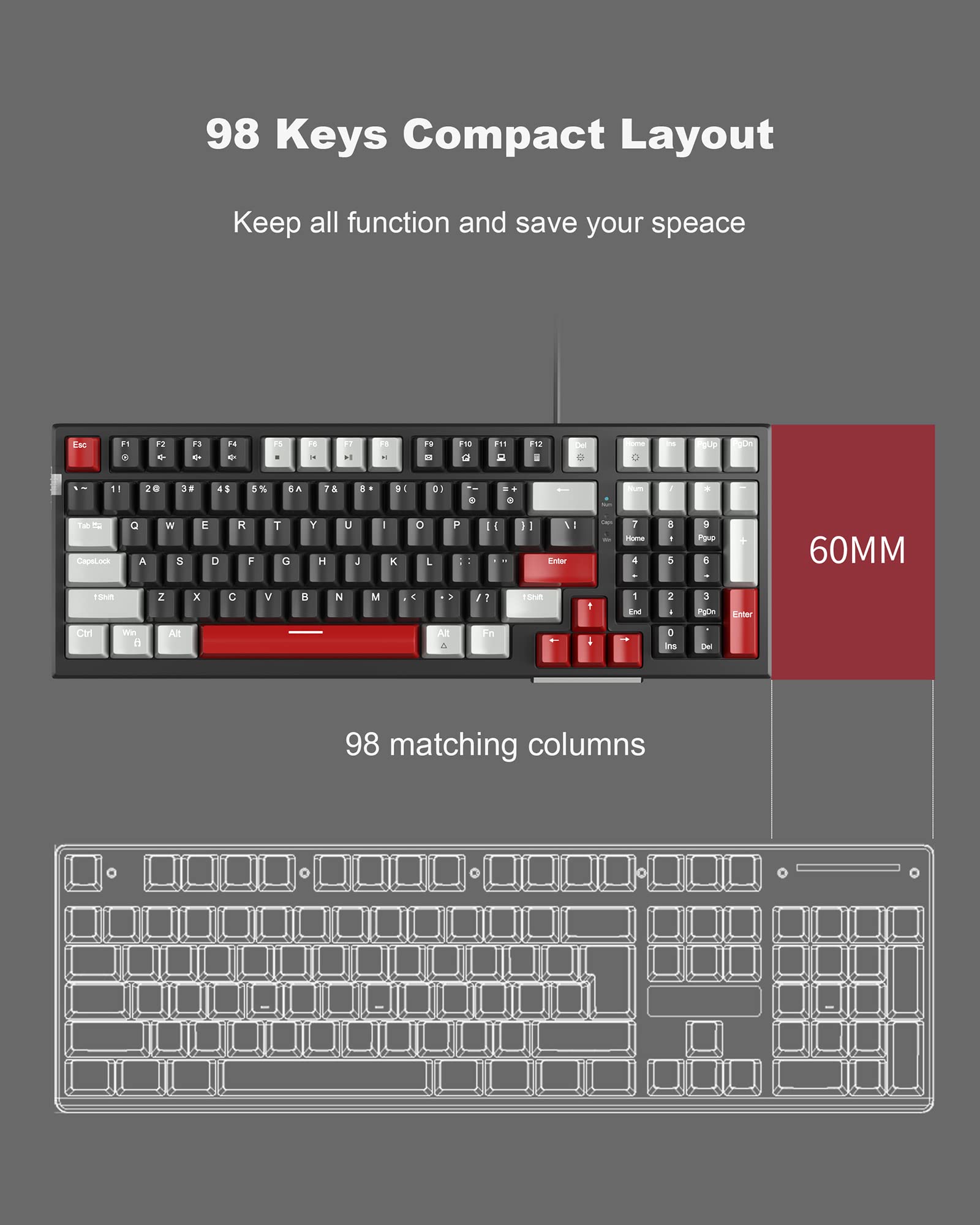 Mua Camiysn Compact 80% Mechanical Keyboard, 98 Keys Hot-Swappable ...