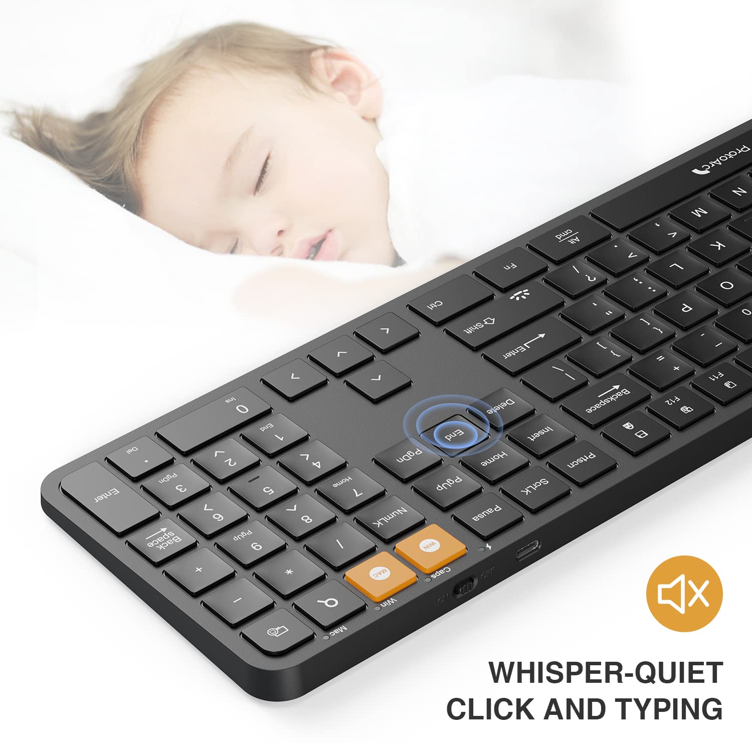 Mua Protoarc Backlit Wireless Keyboard K100 2 4g Ultra Slim Wireless Illuminated Keyboard Full