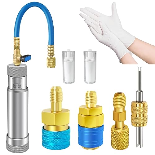 AC Dye Injector with Shut-Off Valve, AC Oil Injector for R1234yf R134a ...