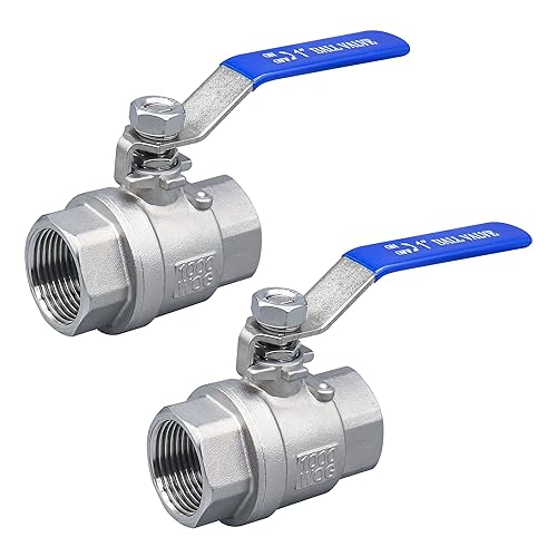 1 Inch Ball Valve, Premium Heavy Duty 304 Stainless Steel Full Port ...