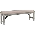 Amazon.com - Powell Turino Dining Bench, White, 60" x 15-3/4" x 19-7/8 ...