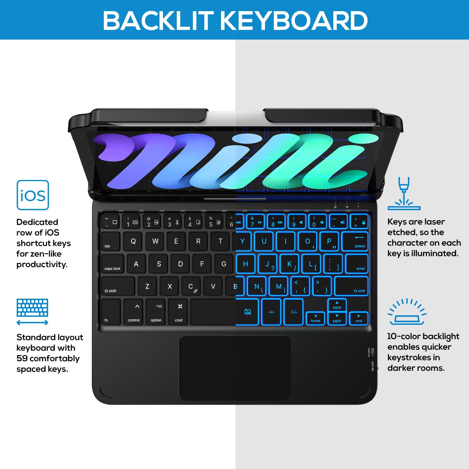 Mua typecase Keyboard Case for iPad Mini 6 - Trackpad - Wireless Case ...