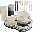 Amazon.com | shopwithgreen Kids Toddlers Plates and Bowls Sets, 20 PCS ...