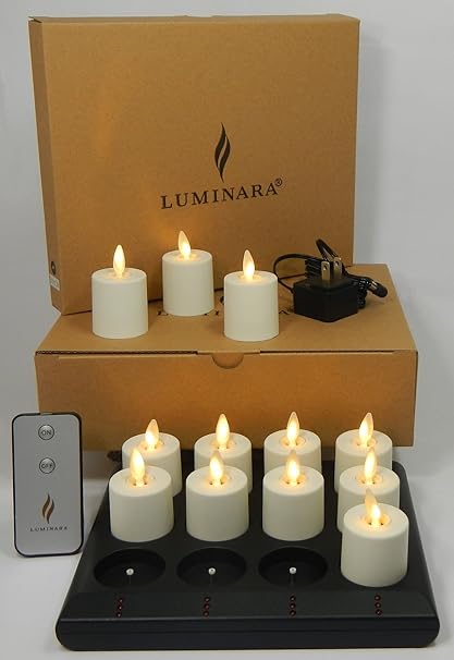 Amazon.com: Luminara Rechargeable Flameless Tea Lights: Comes with ...