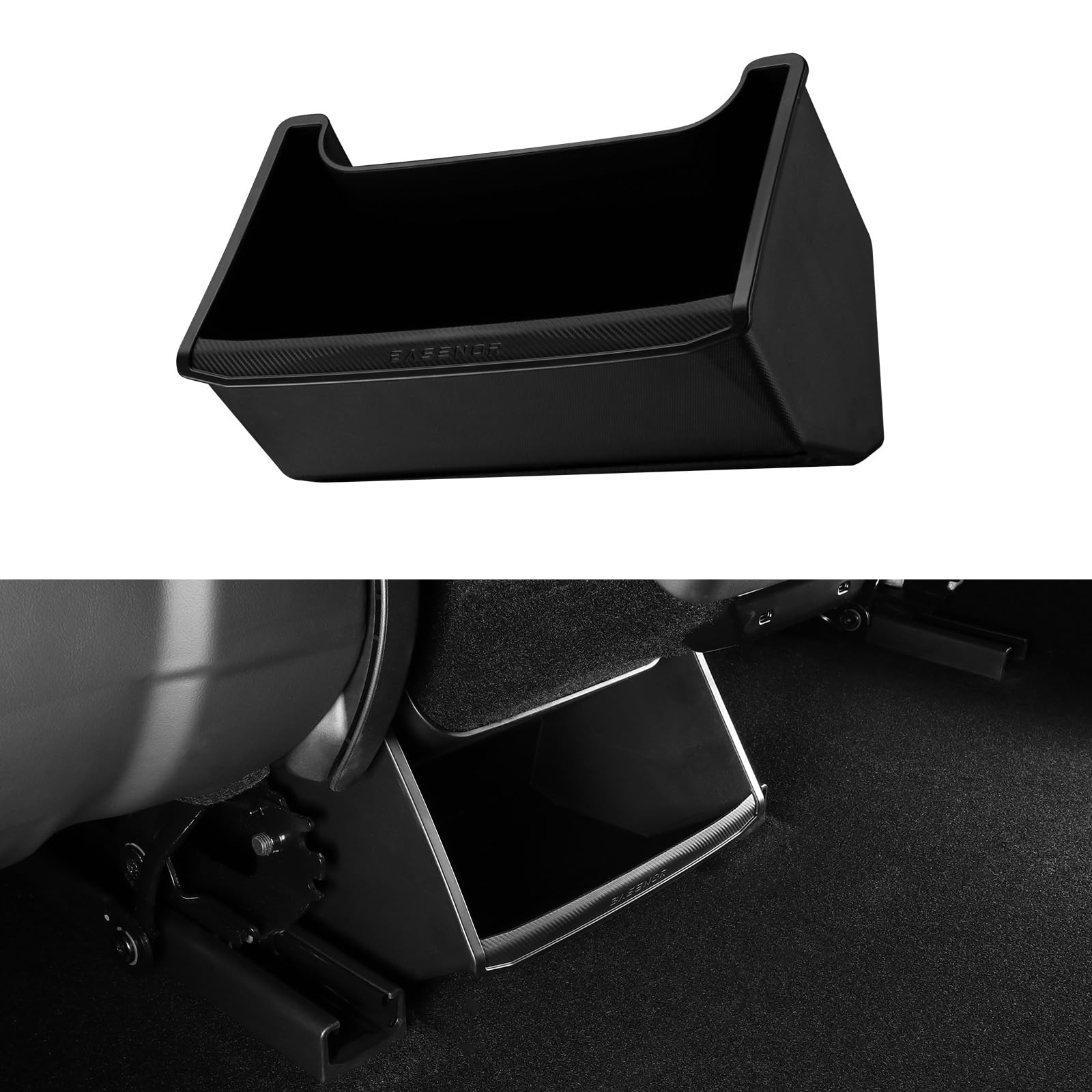 BASENOR 2024 2025 Tesla Model 3 Rear Trash Can Center Console Organizer ...