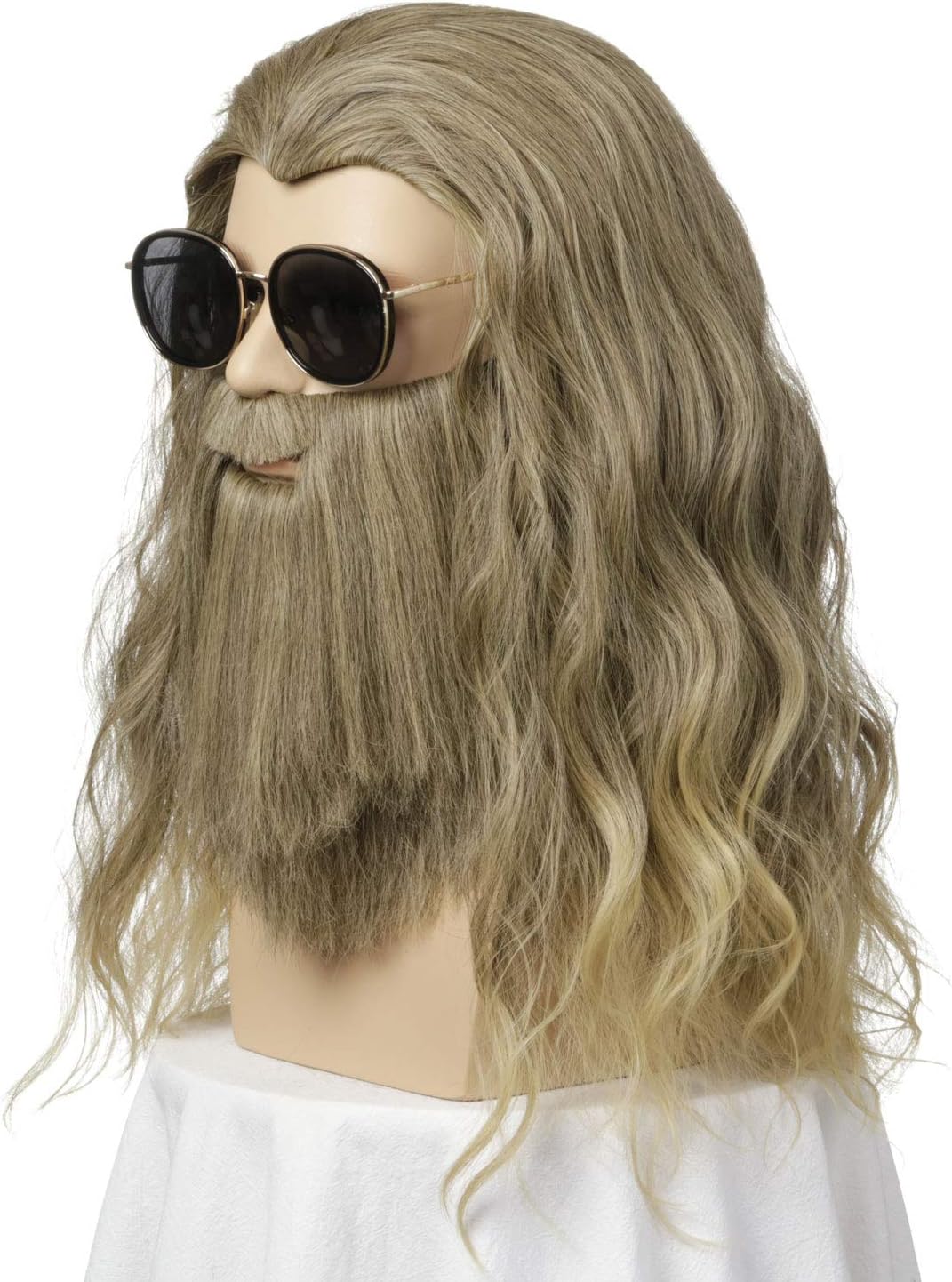 FVCENT Adult and Kids Mens Long Golden Brown Curly Thor Cosplay Wig ...