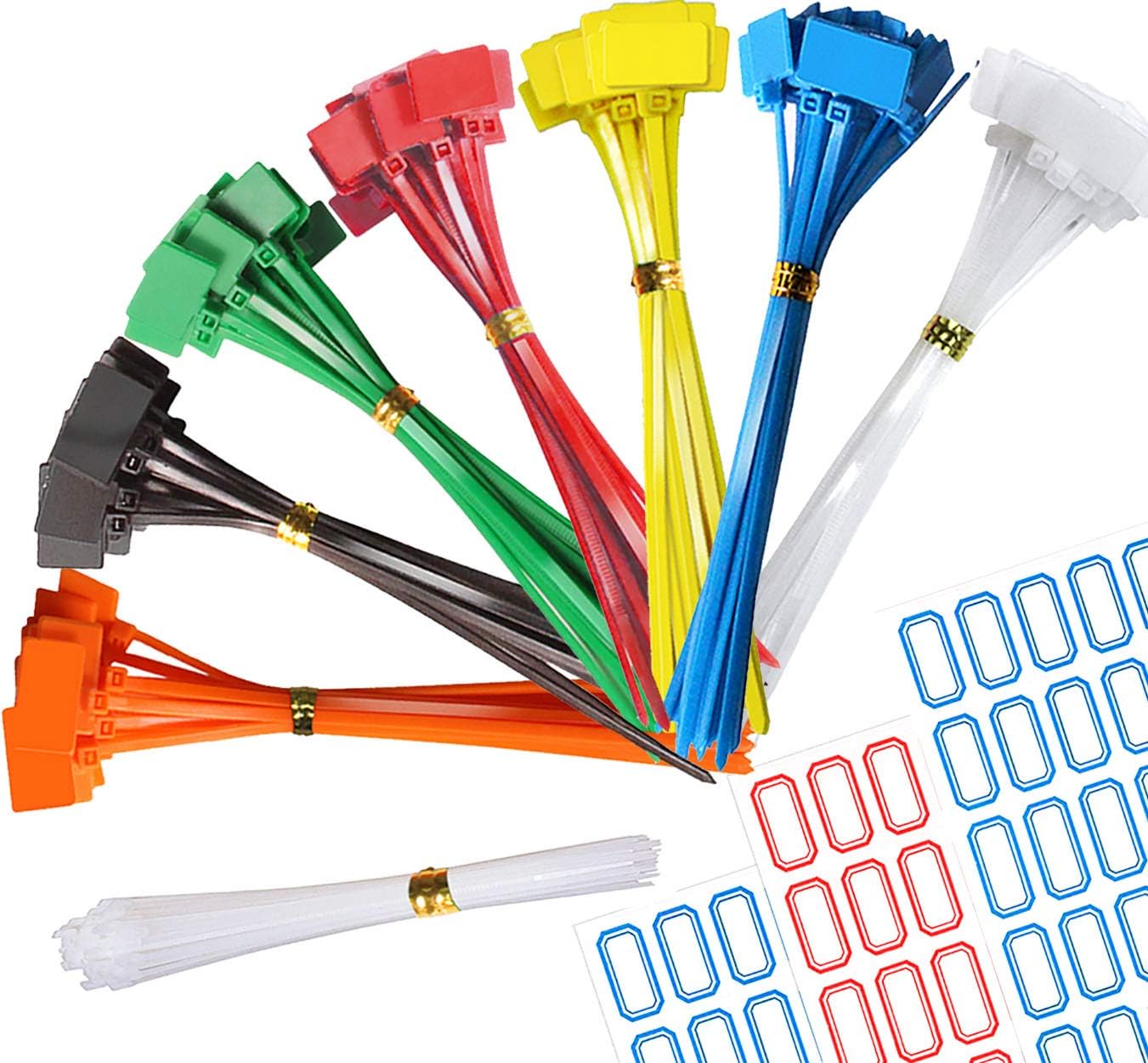 Amazon.com: Nylon Marker Cable Ties, 140pcs 6 Inch Self-Locking Cord ...