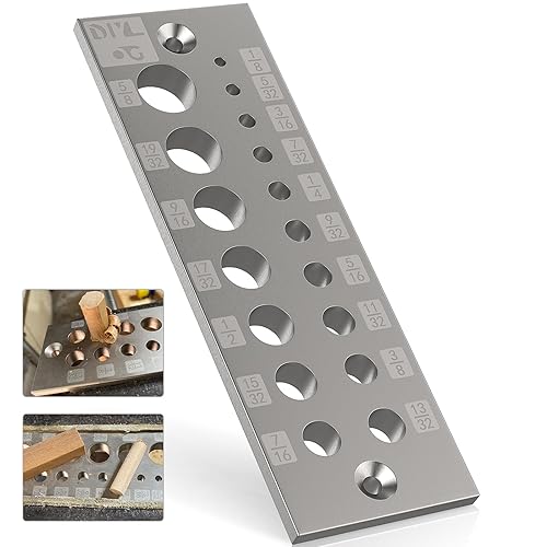 DIYLOG Steel Dowel Plate, Dowel Jig, Wood Dowels, Dowel Maker, Dowel ...