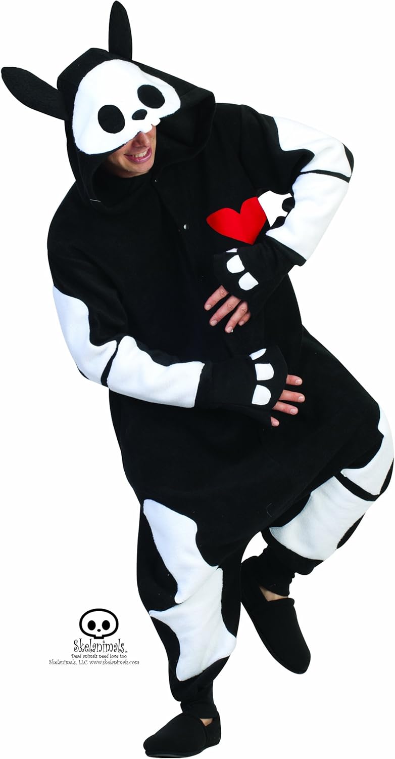 Amazon.com: RG Costumes Men's Jack Rabbit Skelanimals, Black/White/Red ...