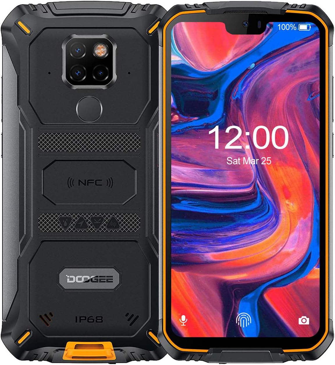 DOOGEE S68 PRO 2019 Rugged Smartphones Android 9.0, Helio P70 Octa Core ...