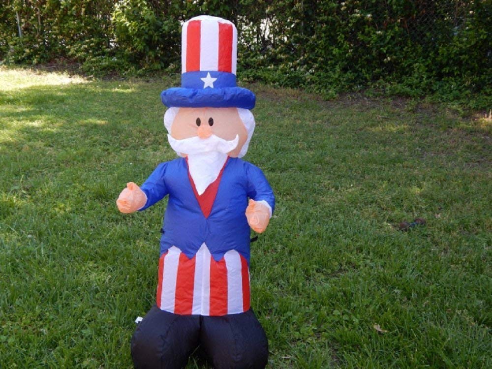 Gemmy Airblown Inflatable Patriotic Uncle Sam with Top Hat July 4th ...