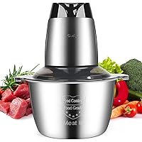 Amazon.com: Meat Grinder Electric, Food Chopper 2L Stainless Steel Meat Blender Food Processor ...