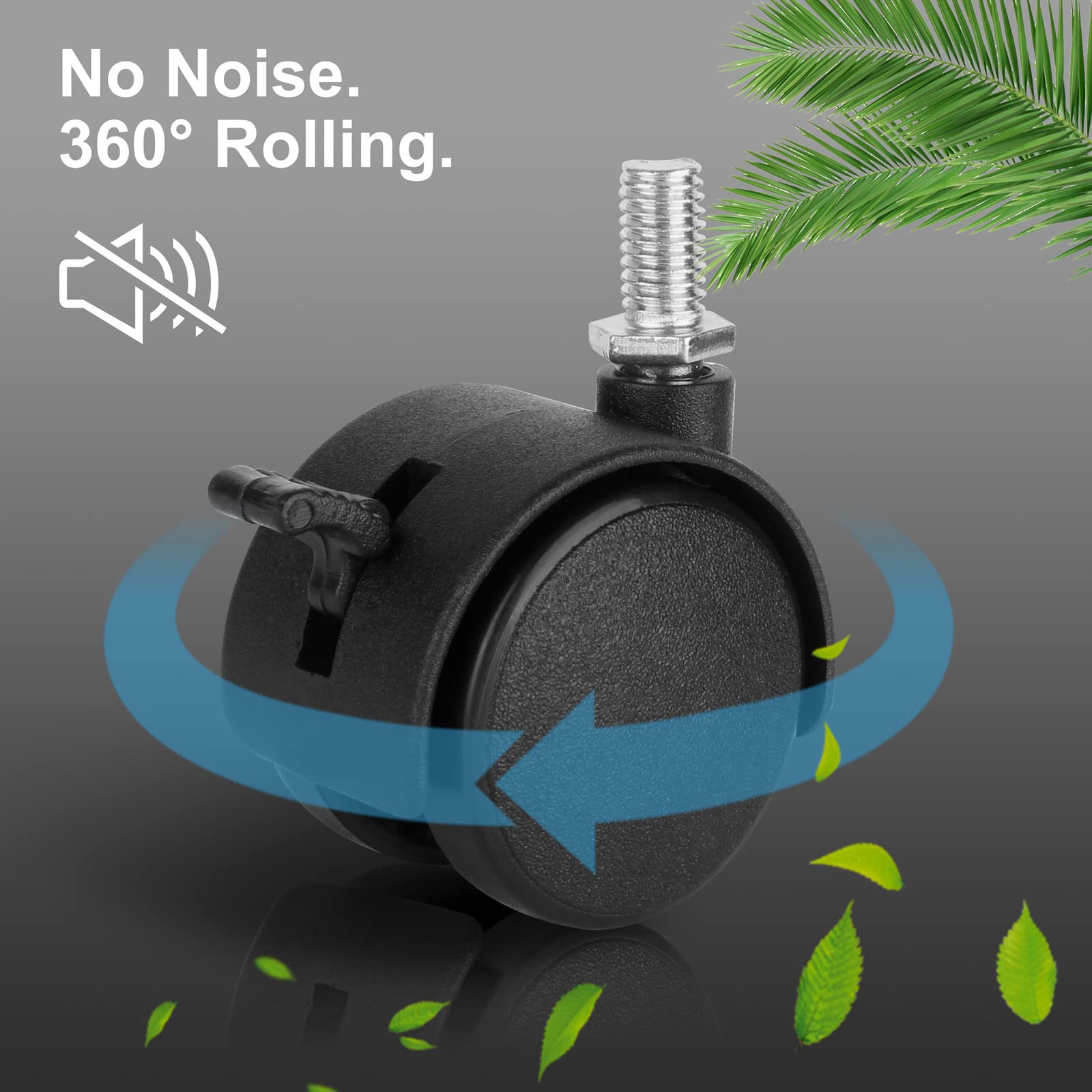 Mua 4 Pack 1.5 Inch Swivel Stem Caster Wheels Replacement Casters 1.5 ...