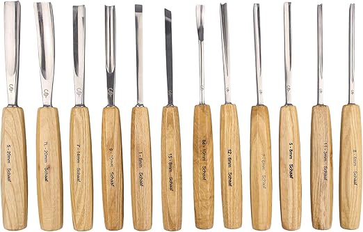 SCHAAF Full Size Wood Carving Tools, Set of 12: Amazon.ca: Home & Kitchen