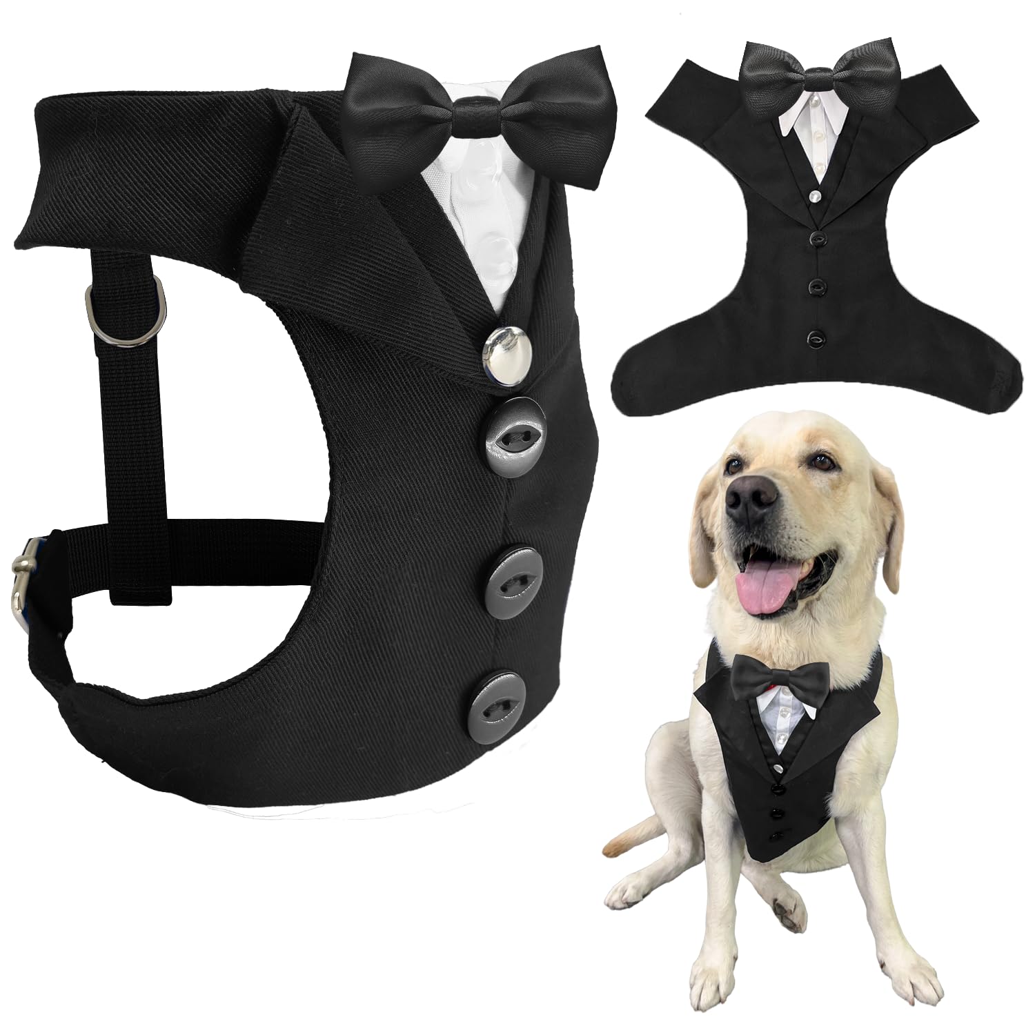 AVERYDAY Dog Tuxedo for Wedding Outfit, Dog Suit and Tie Costumes for ...