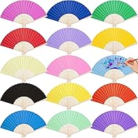 Amazon.com: DomeStar 15PCS Handheld Paper Fans, Colorful Paper Folding ...