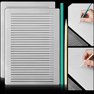Amazon.com: 2 Packs Plastic Straight Line Stencil Template for ...
