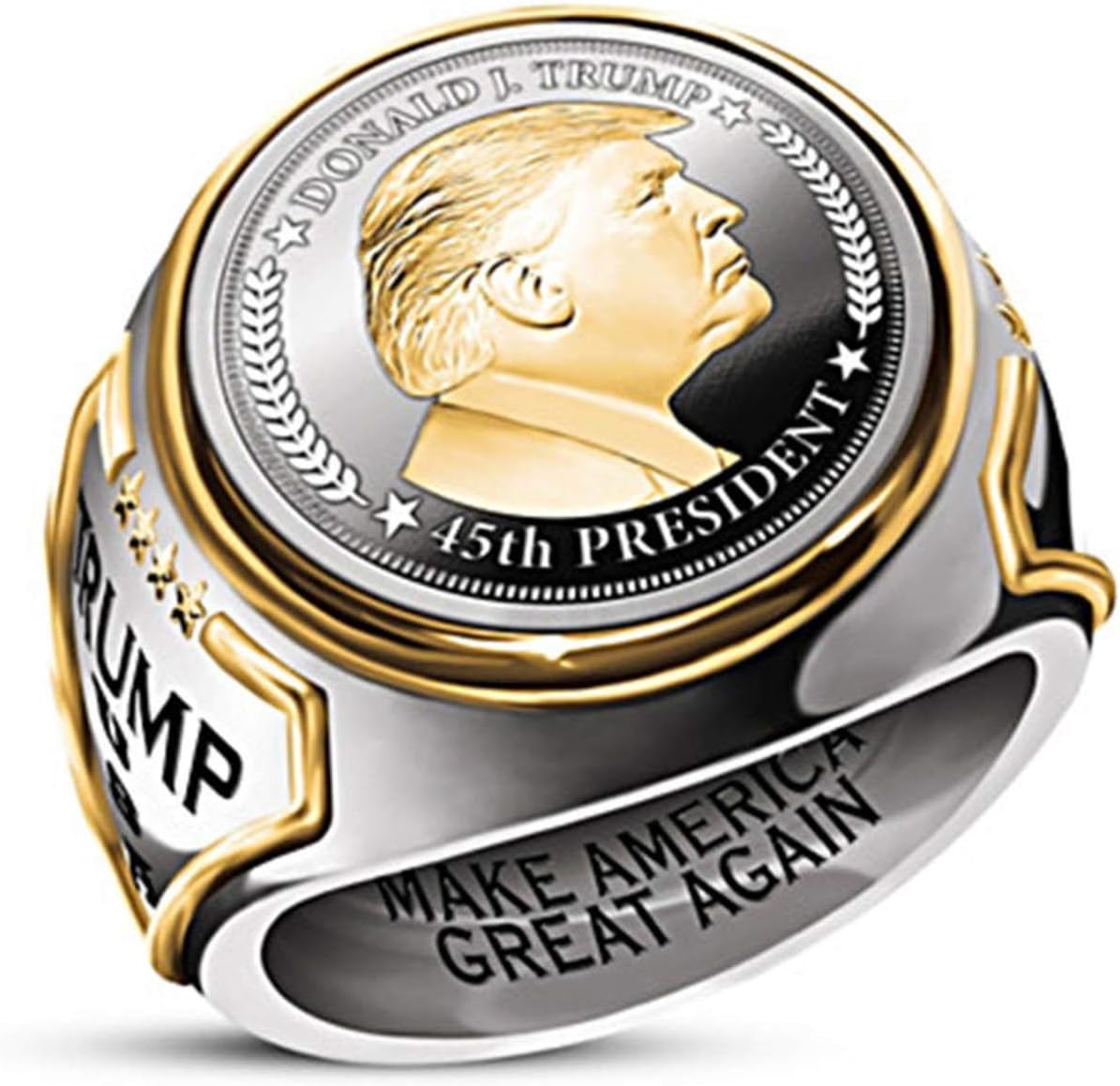 no tax whelsara Unique Men Ring Make America Great Again USA President ...