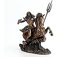 Amazon.com: Veronese Design Poseidon Riding Hippocampus with Trident ...