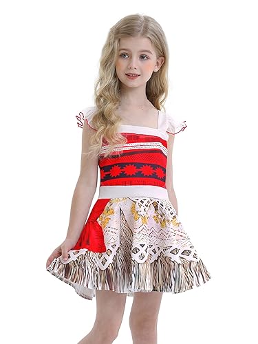 AmzBarley Princess Ocean Adventure Costume for Girls Birthday Dress Up ...