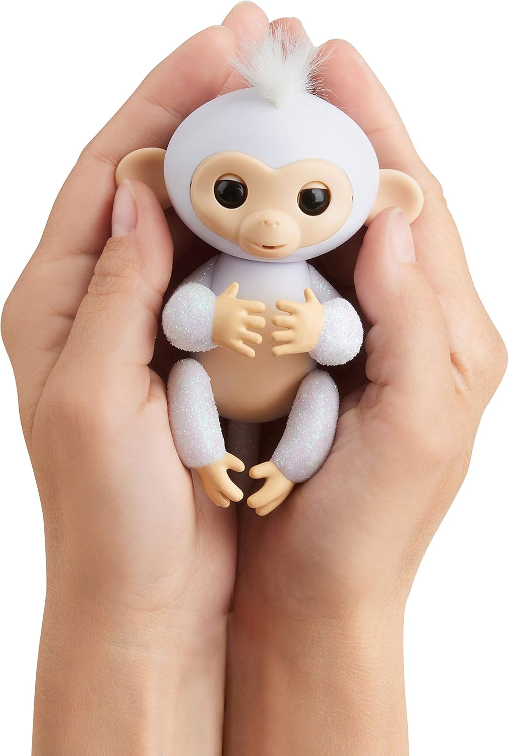 Fingerlings Glitter Monkey – Sugar (White Glitter) – Interactive Baby ...