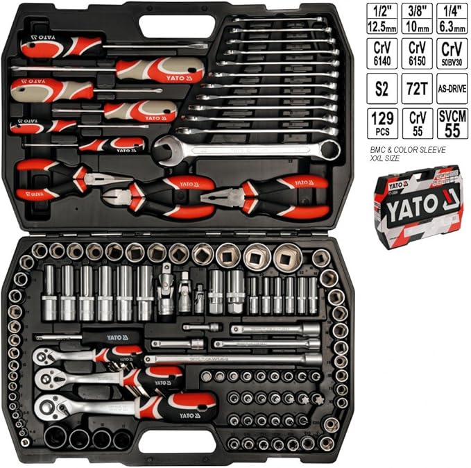 Yato Professional 3888-Hand Tools Set 129 pza to XXL: Amazon.co.uk: DIY ...