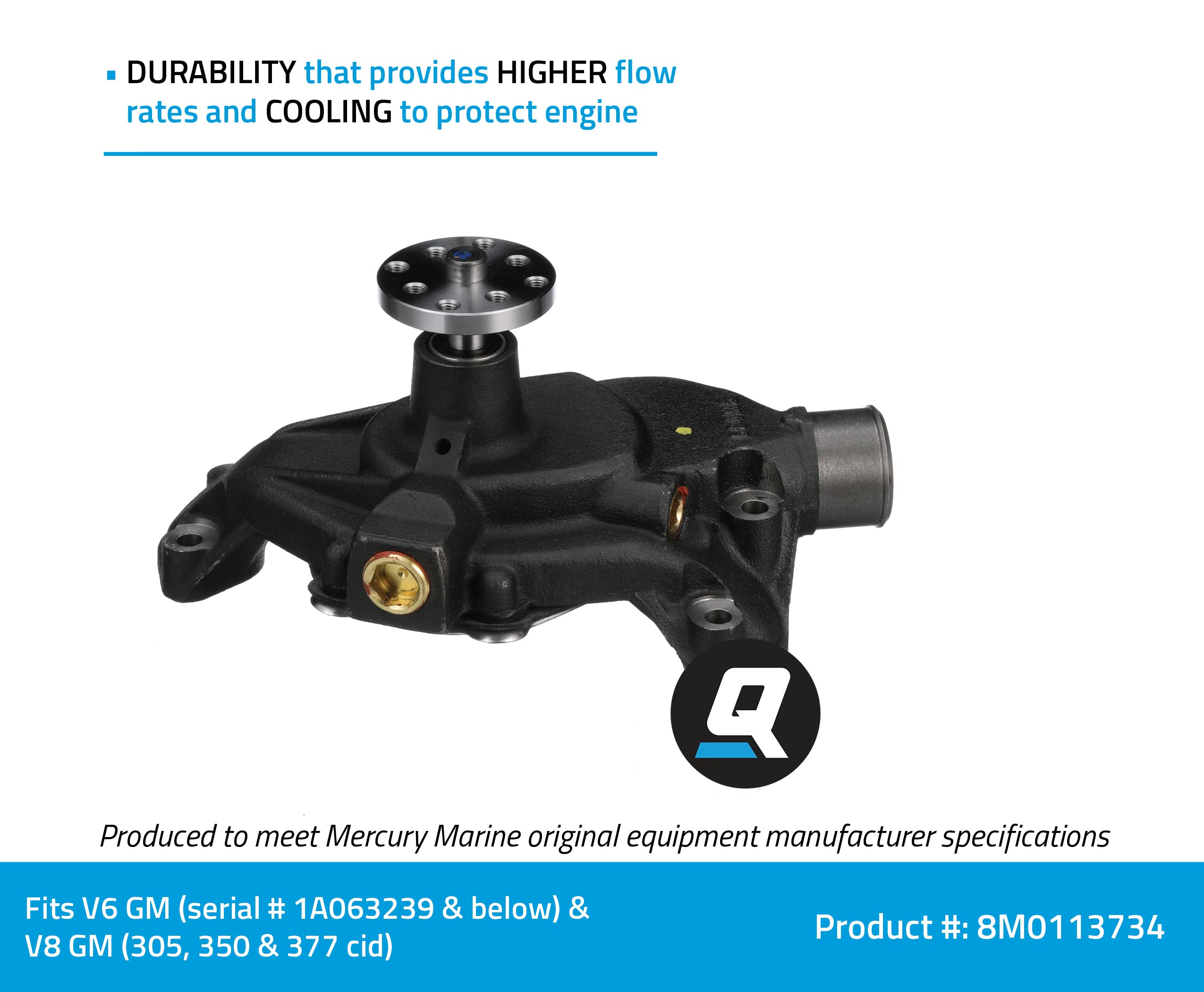 Mua Quicksilver 8M0113734 Water Pump for Mercury V-6 and V-8 MerCruiser ...