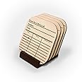 Amazon.com | Set of Library Card Coasters with Stand. 4 Coffee Mug ...