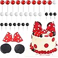 Amazon.com: 33PCS Red Bow Cake Topper Bow Theme Party Decoration ...