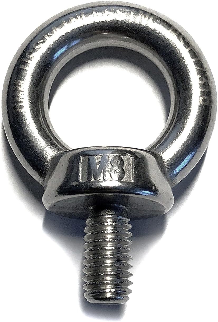 Stainless Steel 316 Lifting Eye Bolt 8mm M8 Marine Grade Heavy Duty ...