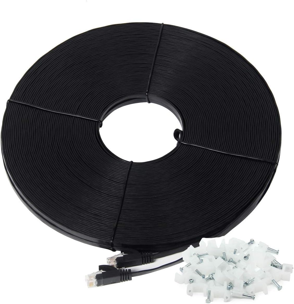 15m Ethernet Cable, Cat 6 Lan Cable 15 meter Flat Ethernet Cables High ...