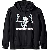 Amazon.com: Spooking Intensifies Spooky Scary Skeleton Meme Hoodie ...